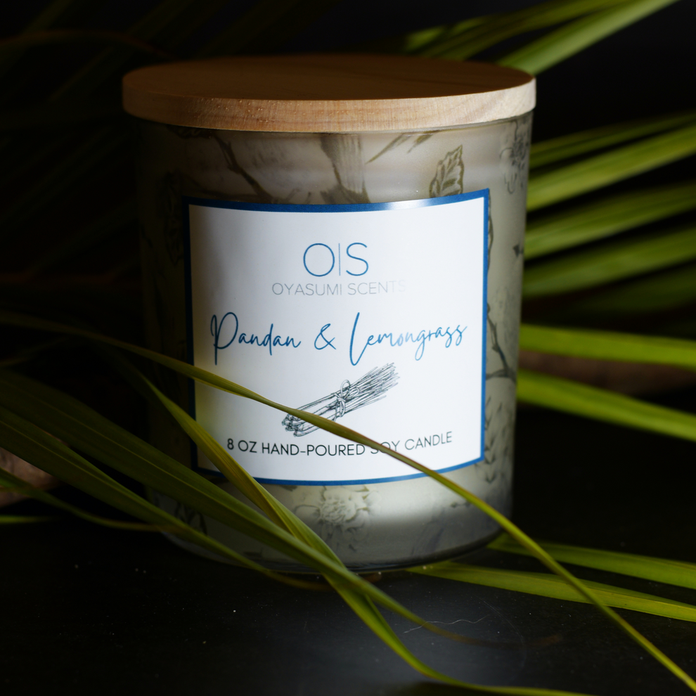 Pandan & Lemongrass Candle – Oyasumi Scents
